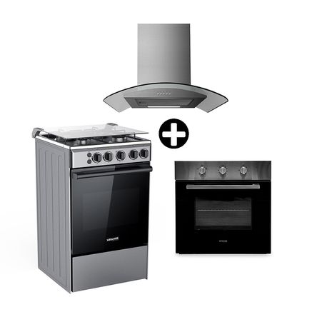 COMBO Cocina de pie 20" Barcelona + Campana Amber 60cm + Horno ...