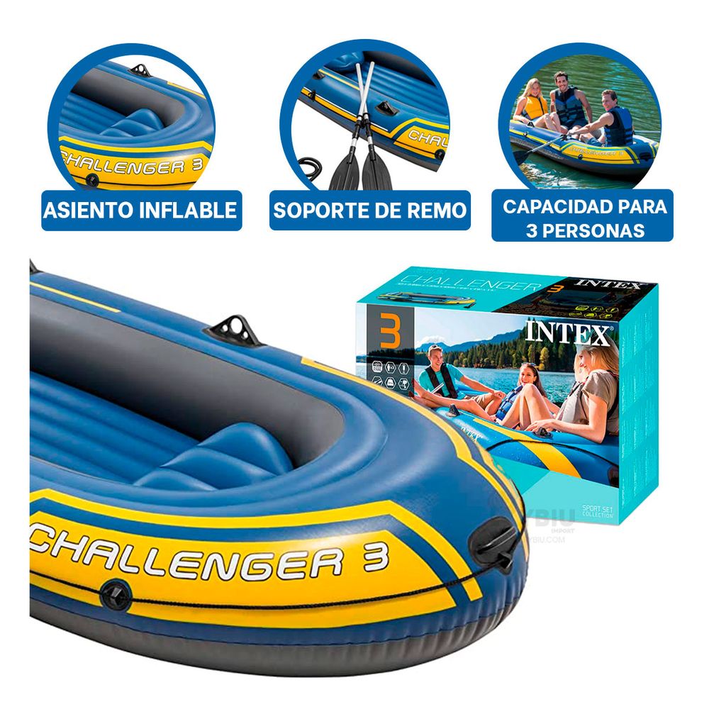 Bote Challenger Hinchable con Remos e Inflador - Promart