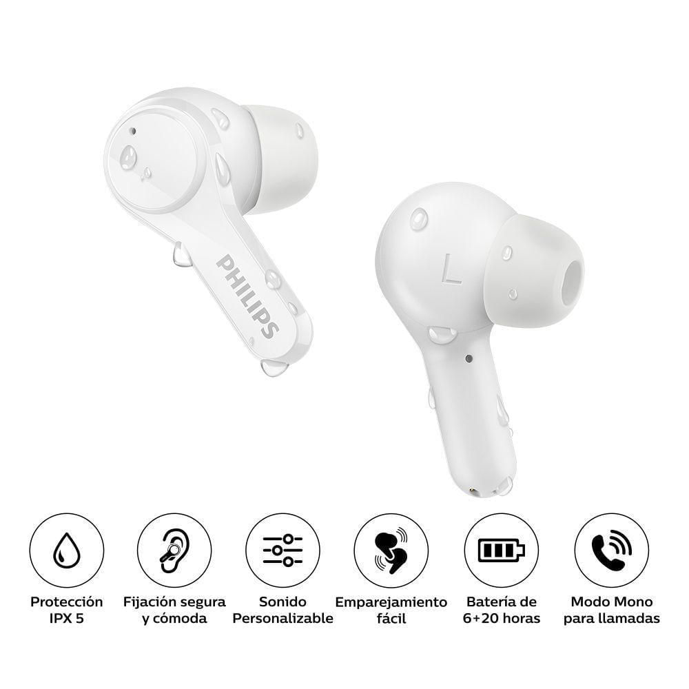 Audífonos Philips TAT3217WT In Ear Bluetooth Blanco - Promart