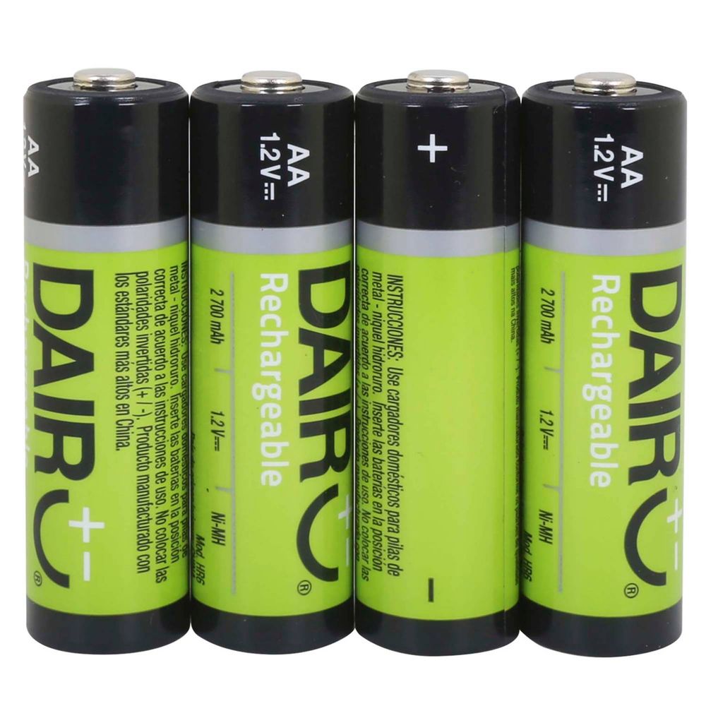 2 Pares de Pilas Recargables AA 1.2V Dairu | Promart.pe - Promart