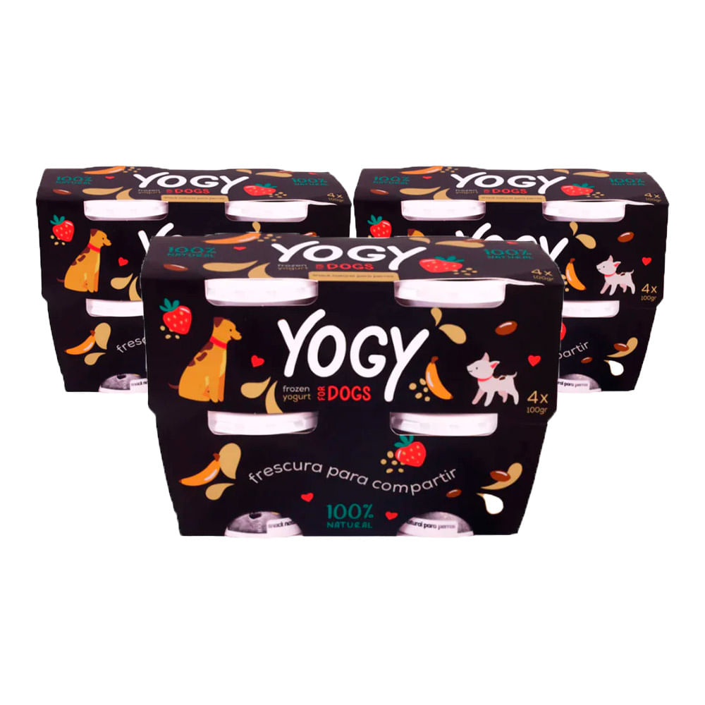 Pack Yogy Helado De Yogurt para Perritos Barker Natural x12 - Promart