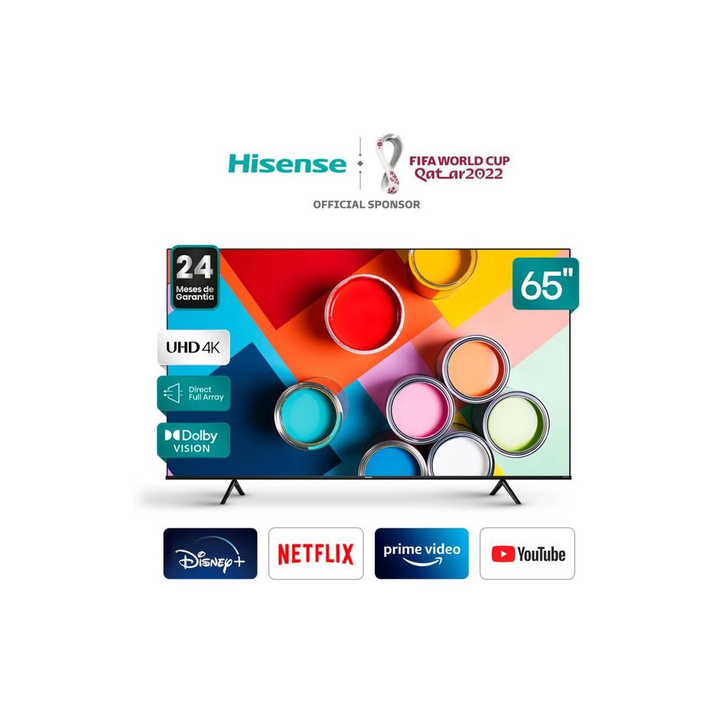 Smart TV UHD 4K 65'' Vidaa Dolby Vision 65A6H Hisense - Promart