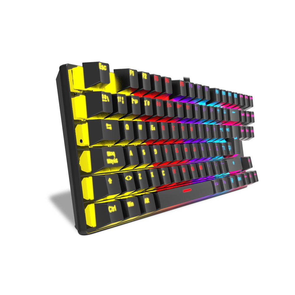 Teclado Mecánico Krom Kasic Tkl Rainbow 75 % Red Switch - Promart