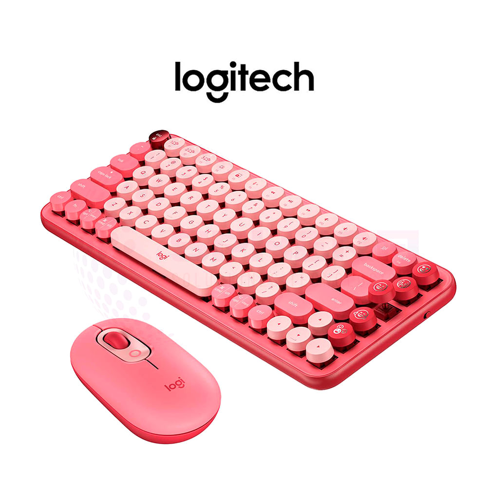 Kit - Teclado Logitech Pop Keys Multi-Device Wireless Y Pop Mouse Rose ...