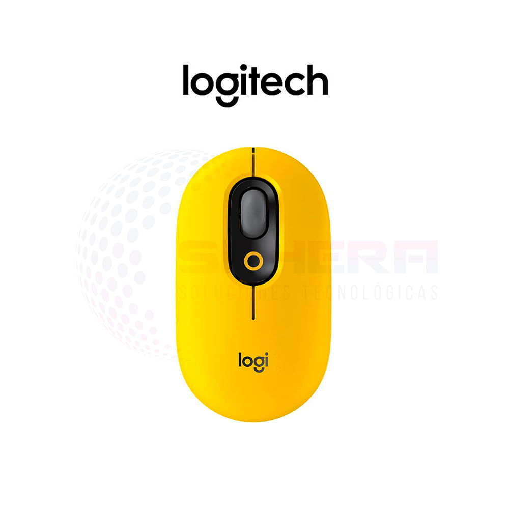 Mouse Logitech Pop Bluetooth Black/Yellow - Promart