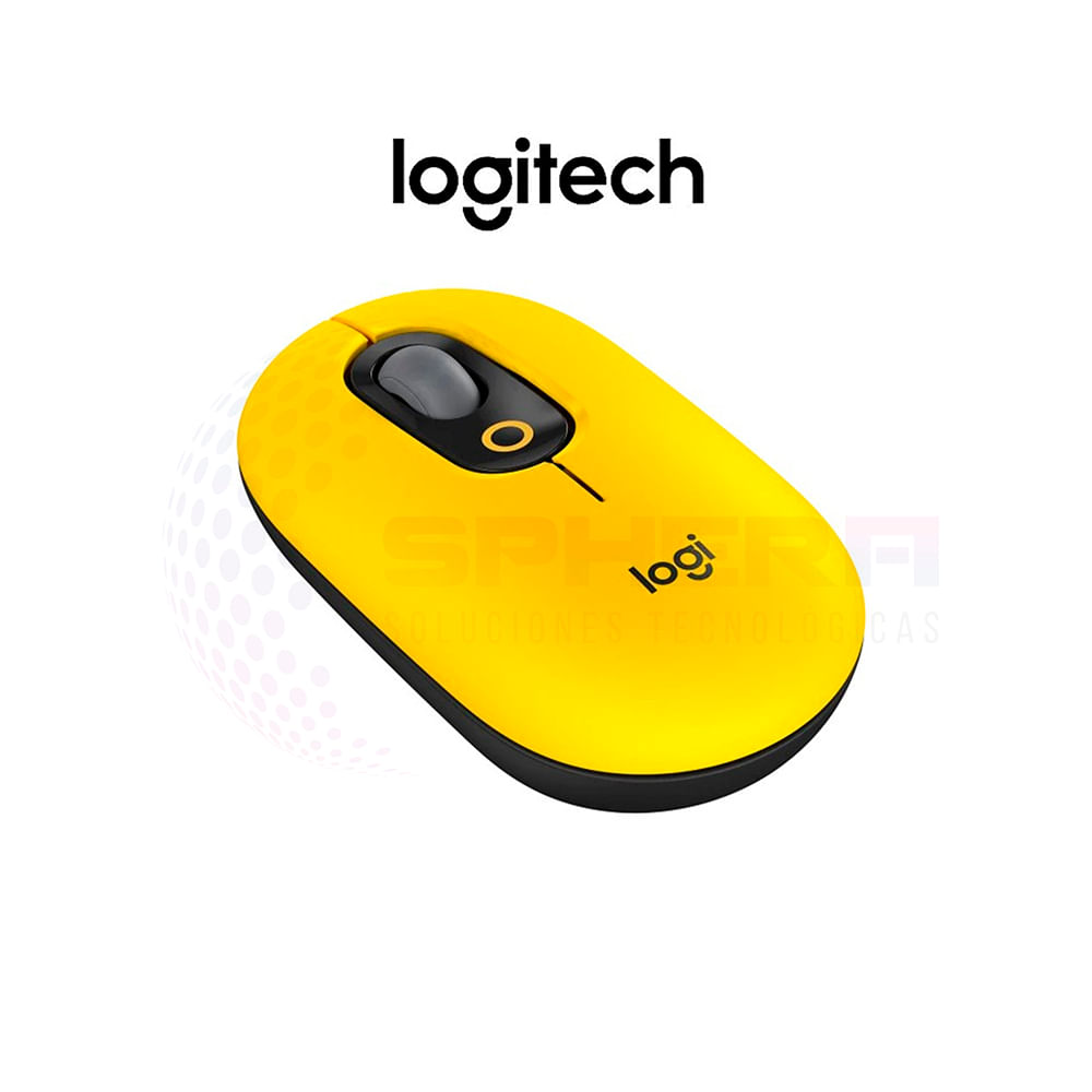 Mouse Logitech Pop Bluetooth Black/Yellow - Promart