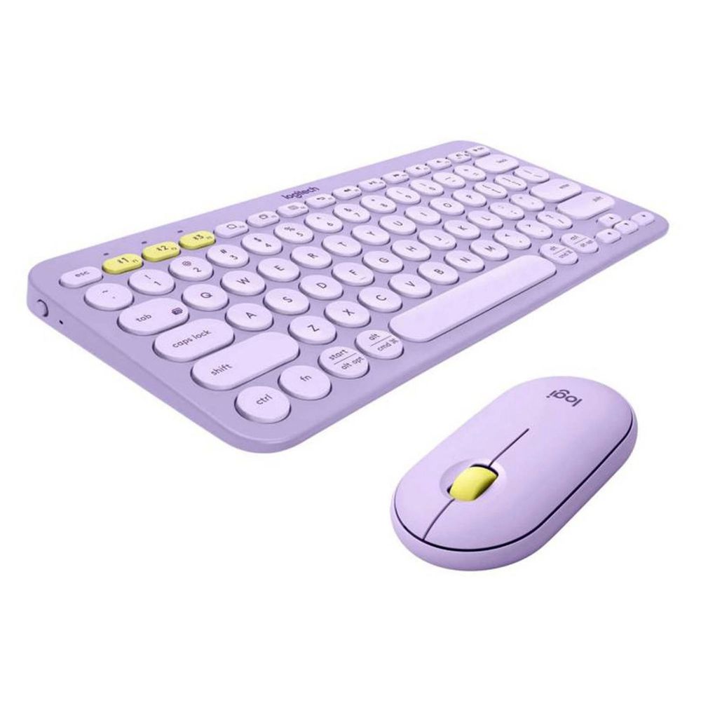 Kit Logitech Teclado K380 + Mouse M350 Bluetooth Lavender - Promart