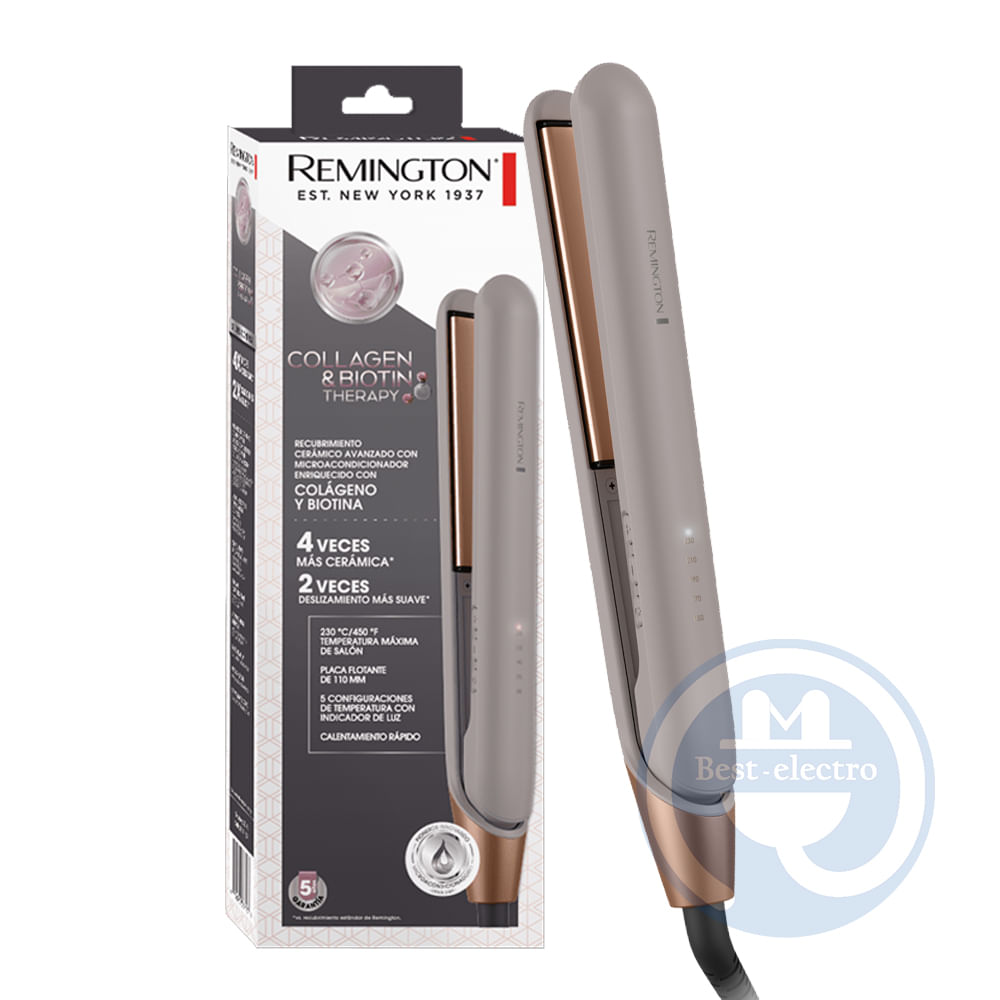 Plancha Alisadora Remington S31A Therapy Colágeno y Biotina - Promart