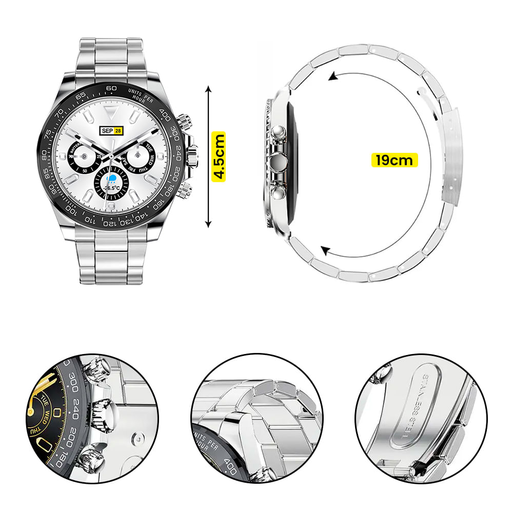 Smartwatch AW13 Reloj Inteligente Deluxe Negro - Promart