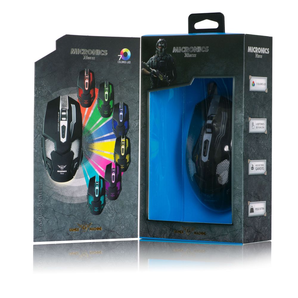 Mouse Gaming Con Luces Led Xforce Micronics - Promart