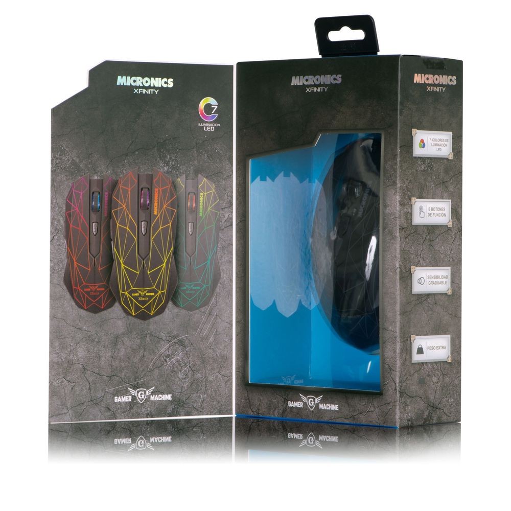 Mouse Gaming Con Luces Led Xfinity Micronics - Promart