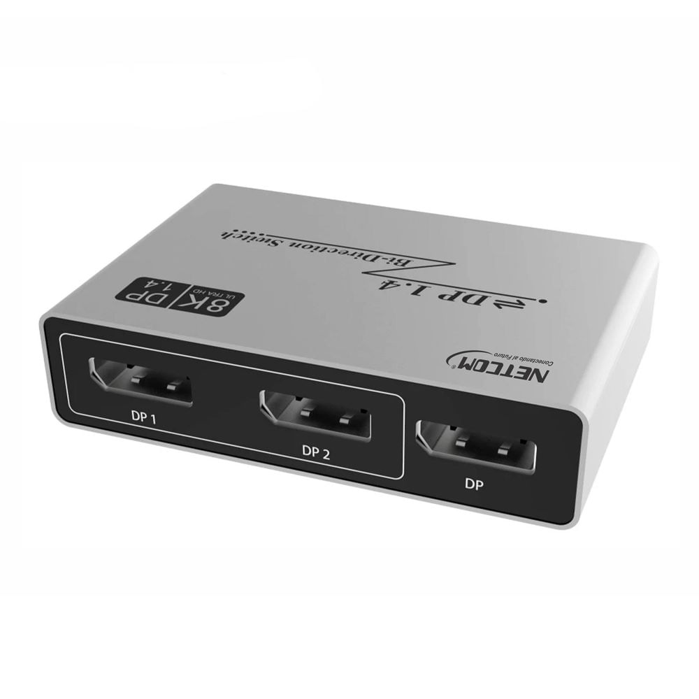 Switch Splitter DisplayPort V1.4 Bidireccional 8k NETCOM - Promart