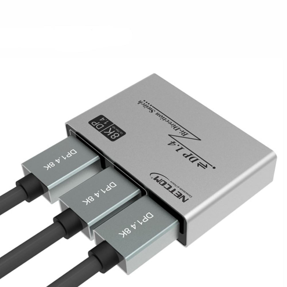 Switch Splitter DisplayPort V1.4 Bidireccional 8k NETCOM - Promart