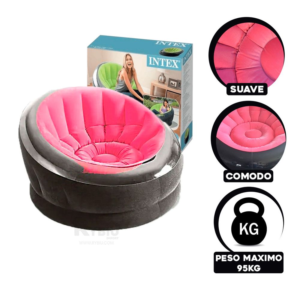 Inflable Sofa Rosado Ideal para 1 Persona - Promart
