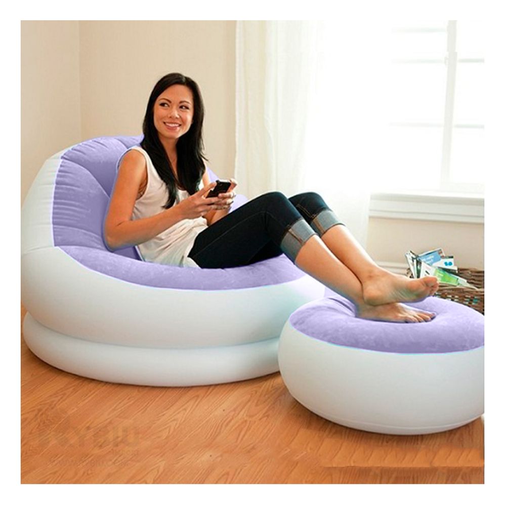 Flocado Sofa y Poof Morado para Interiores - Promart