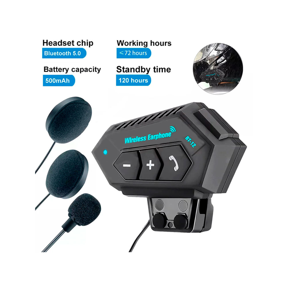 Audifonos Bluetooth Compatible con Casco Moto Auriculares Inalambrico ...