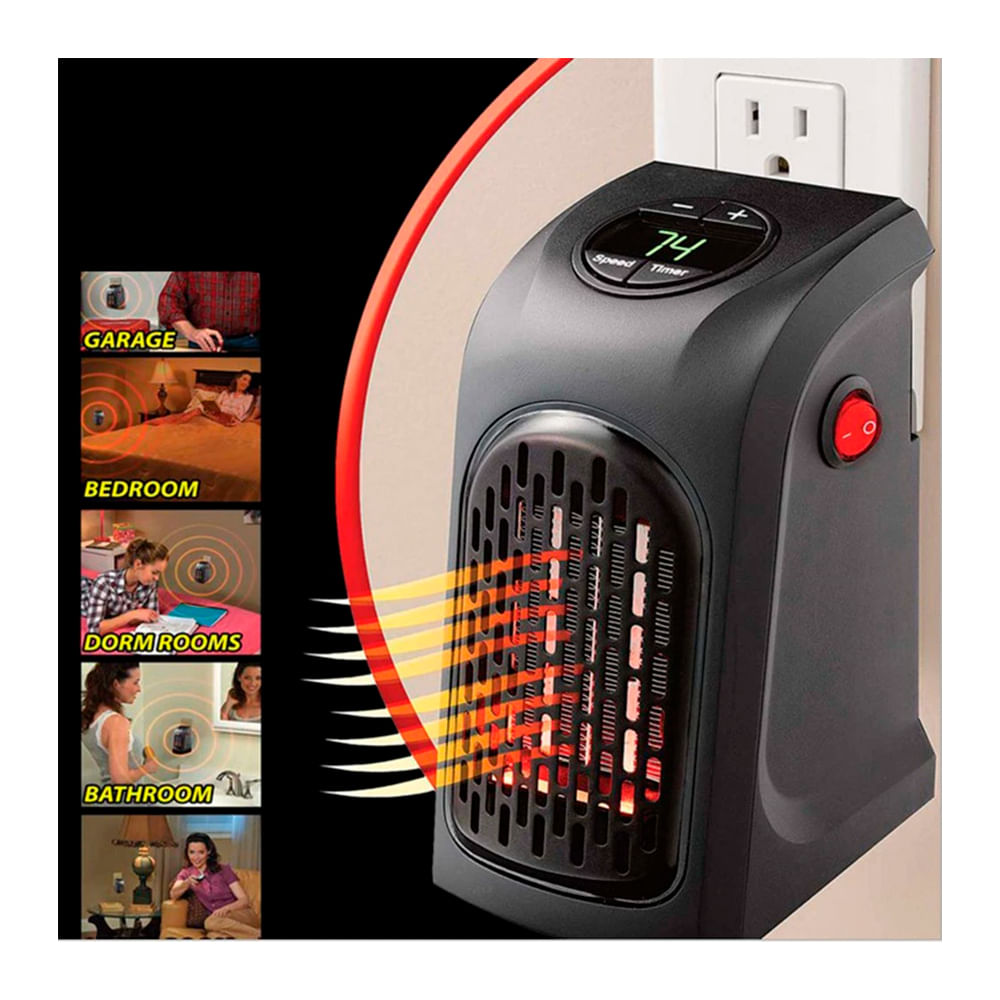 Estufa Calentador Eléctrico portátil Calefactor 400W de hogar - Promart