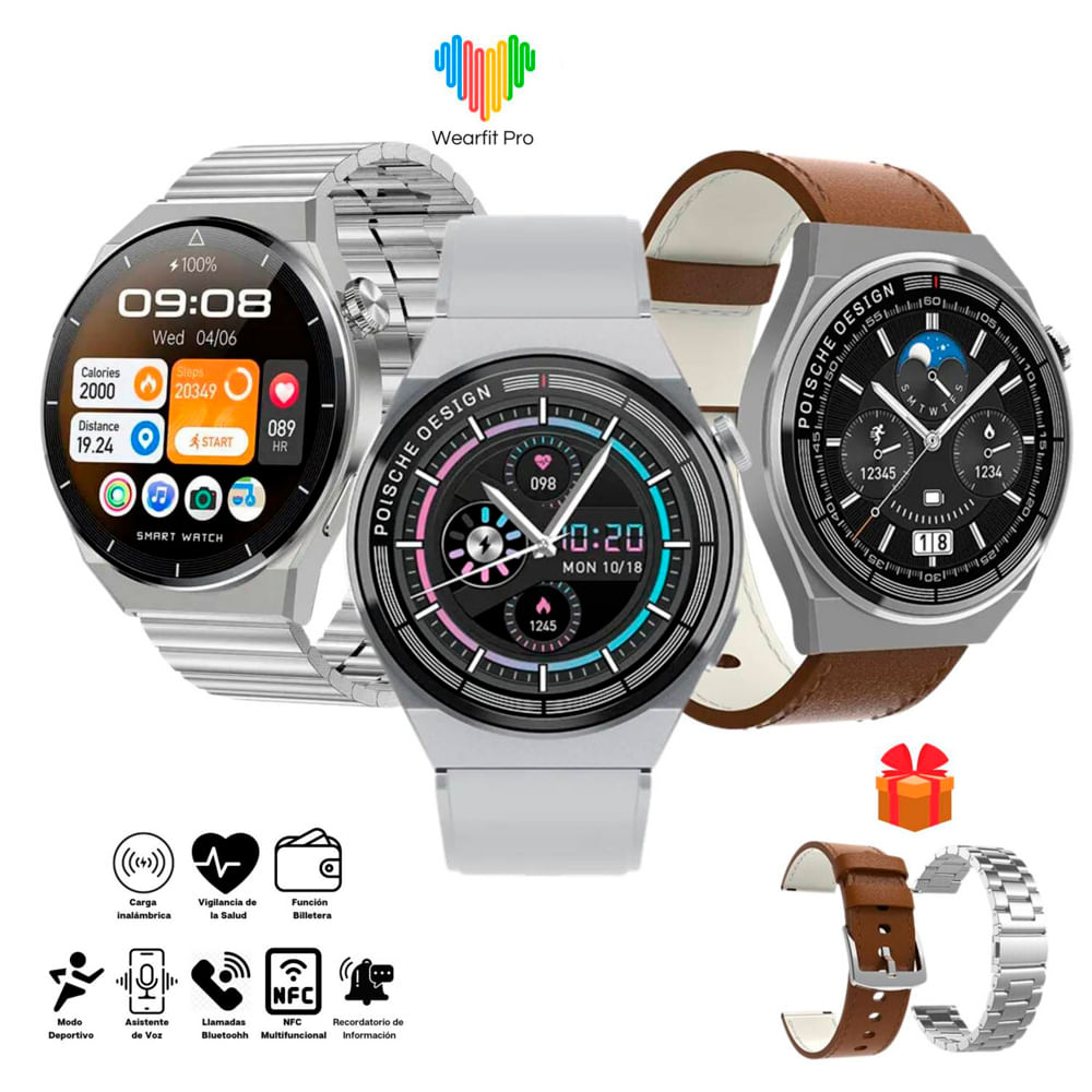 Smartwatch GT3 Max Marron GPS Triple Correa - Promart
