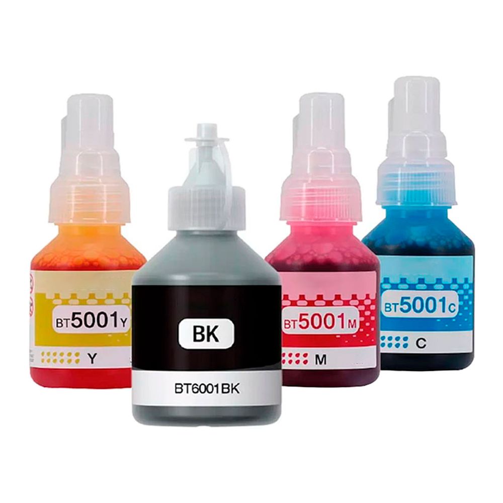 Juego De Tinta Bt6001bk Negro y Bt5001 CMY Para Brother Compatible ...