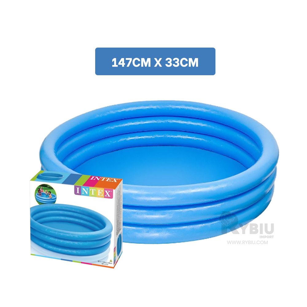 Piscina Redonda Inflable de Color Azul Cristal - Promart