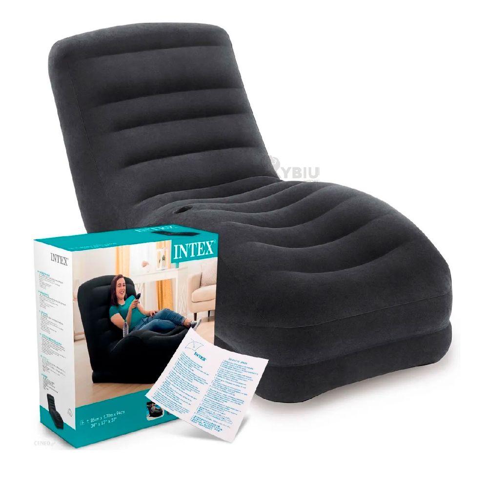 Sofa Inflable Individual Intex de Color Negro - Promart