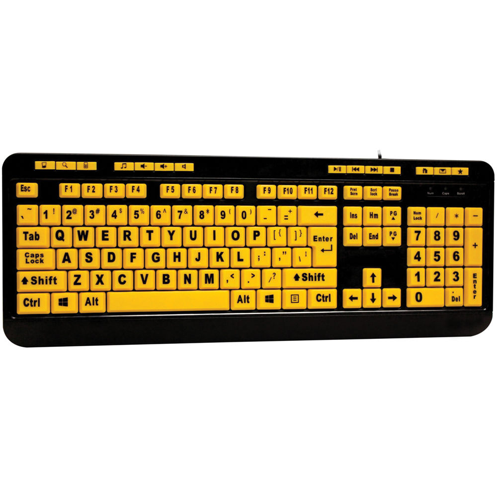 Teclado de Escritorio Multimedia Adesso Easytouch 132 Luminous con Impresión Grande 4X - Promart