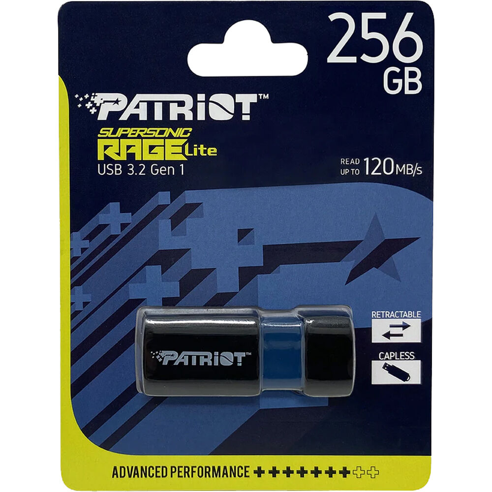 Unidad Flash Patriot Supersonic Rage Lite Usb 3.2 Gen 1 Tipo a de 256Gb ...