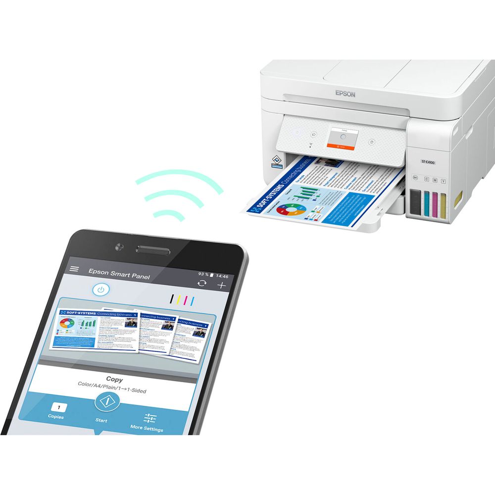 Impresora Multifuncional Color Epson Workforce St C4100 Supertank All ...