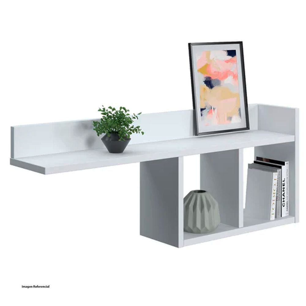 Repisa Flotante Melamina LeMueble 80x35x20cm Blanco - Promart