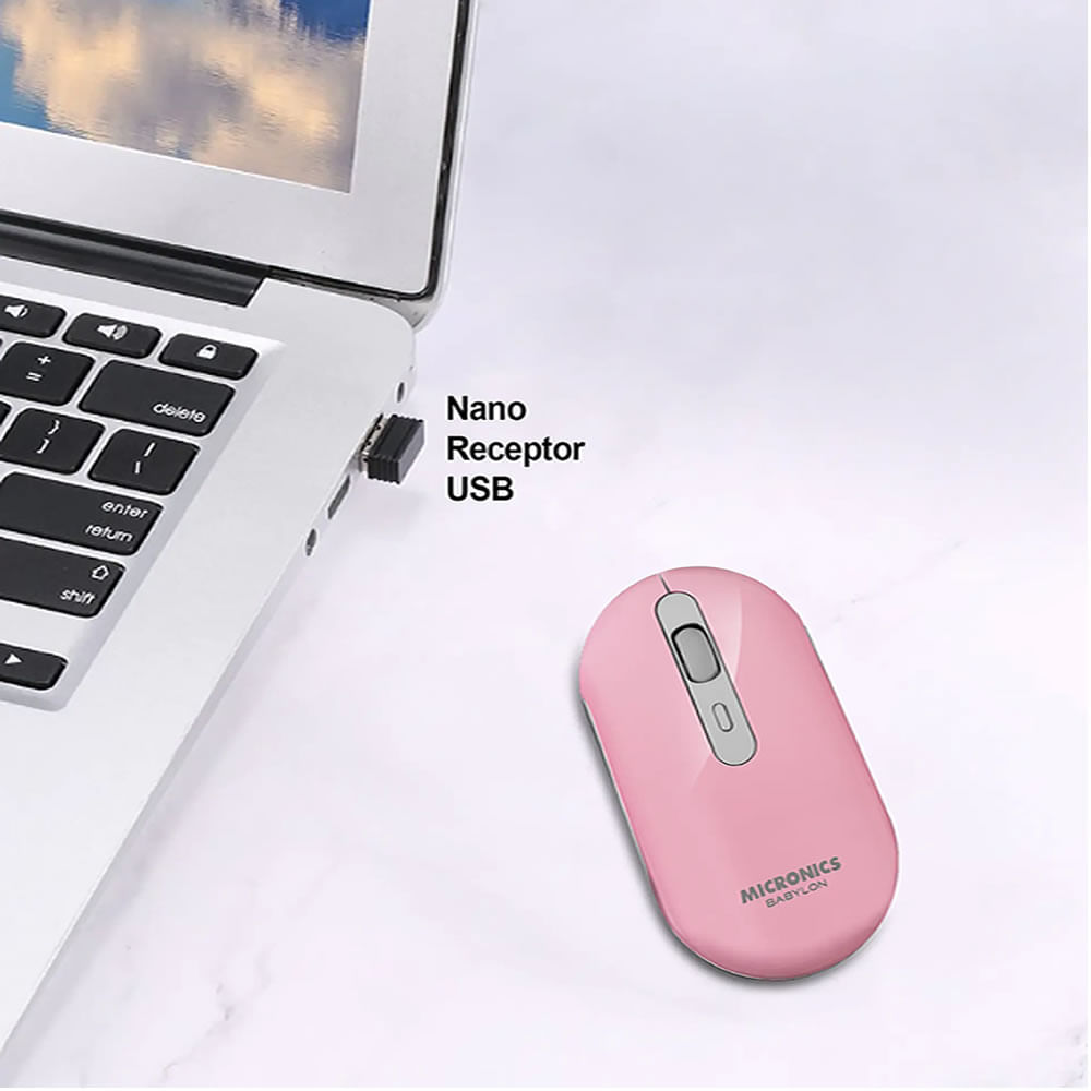 Mouse Inalámbrico Babylon Micronics Pink - Promart