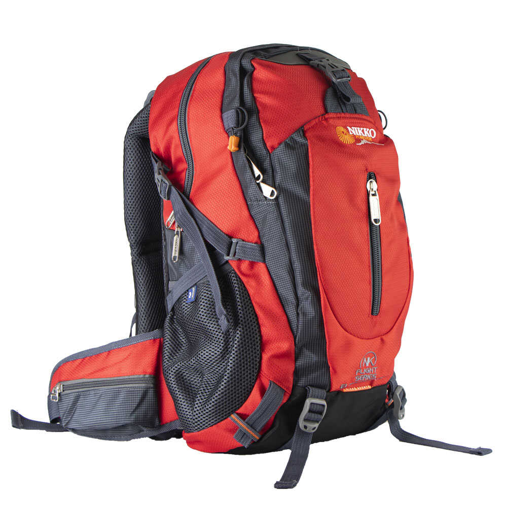 PACK DOBLE Mochila Electron 40 (Rojo) + Bastón de trekking - Promart