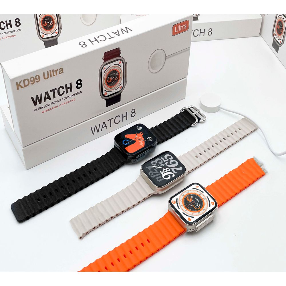 Smart Watch KD99 Ultra 2023 Perla - Carga Magnetica - Promart