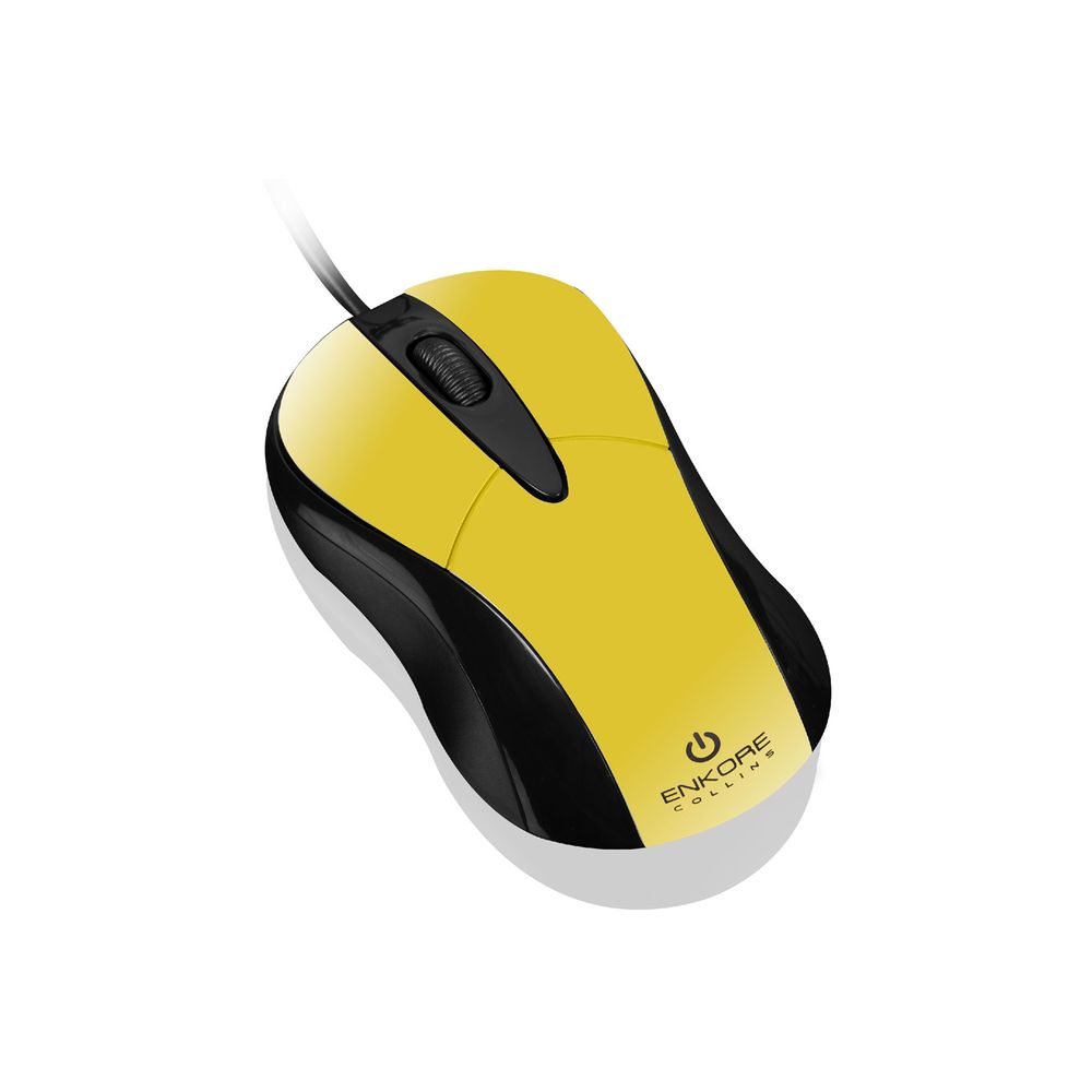 Mouse Enkore COLLINS - EKM 104YELLOW alámbrico USB color amarillo - Promart