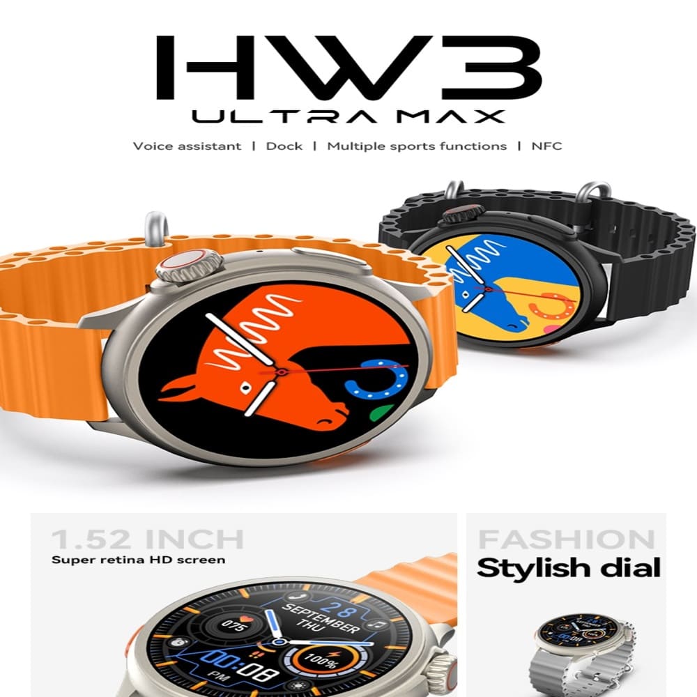 Smartwatch Acuatico HW3 Ultra Max Negro | Promart.pe - Promart