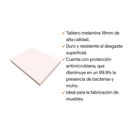 Tablero de melamina Blanco RH 18 mm 2.15x2.44 metros Vesto - Promart