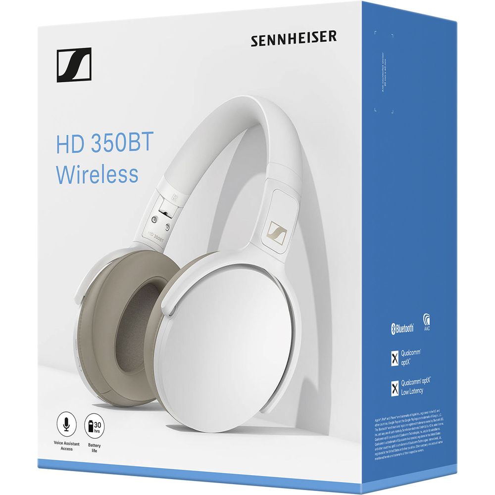 Auriculares Inalámbricos Sennheiser Hd 350Bt Over Ear en Color Blanco ...