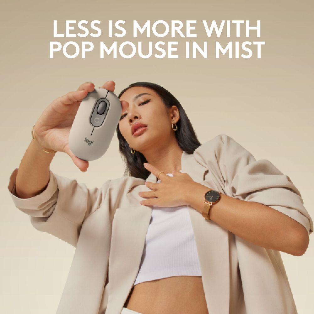 Mouse Inalámbrico Bluetooth Logitech Pop Silent Mist - Promart