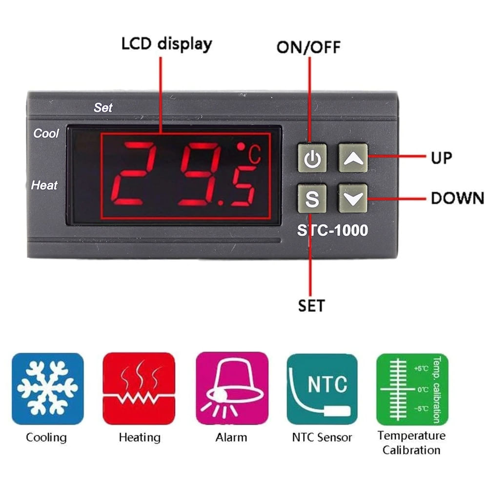 Termostato Digital Controlador De Temperatura STC-1000 | Promart.pe ...