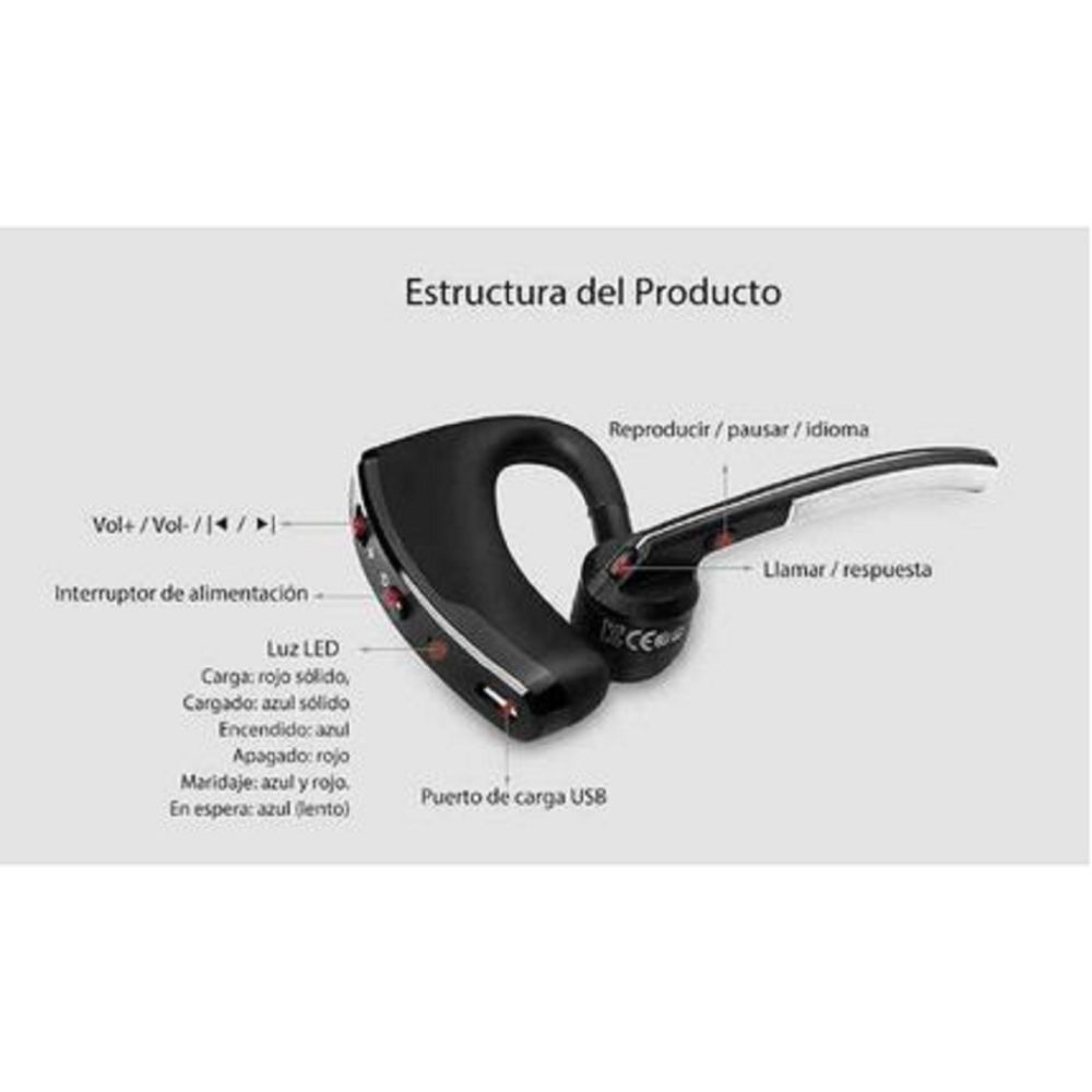 Audífono bluetooth PL-V8 Inalámbrico Cancelación De Ruido - Promart