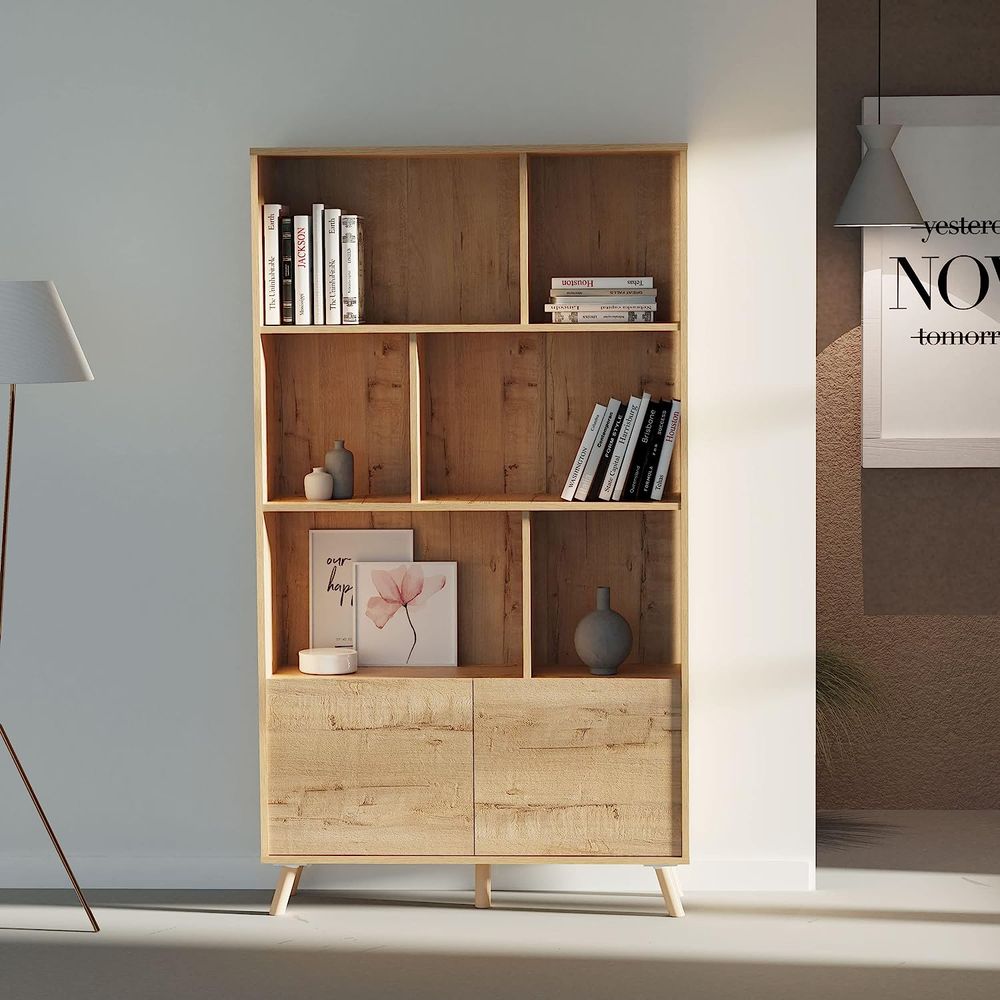 Mueble Librero con repisas Iker color Roble TU MESITA - Promart