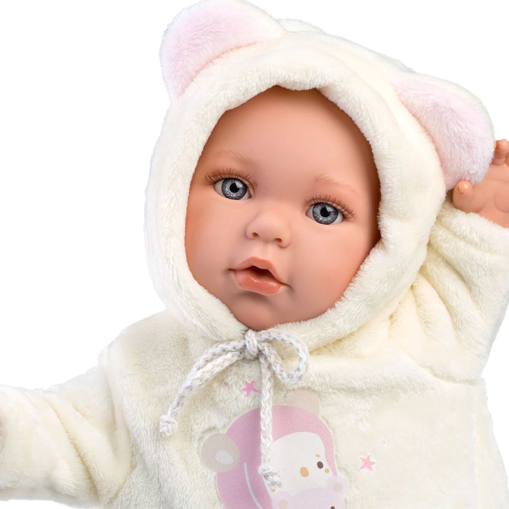 Muñeca Llorens Baby Julia Osito Rosa 42cm Tipo Reborn - Promart