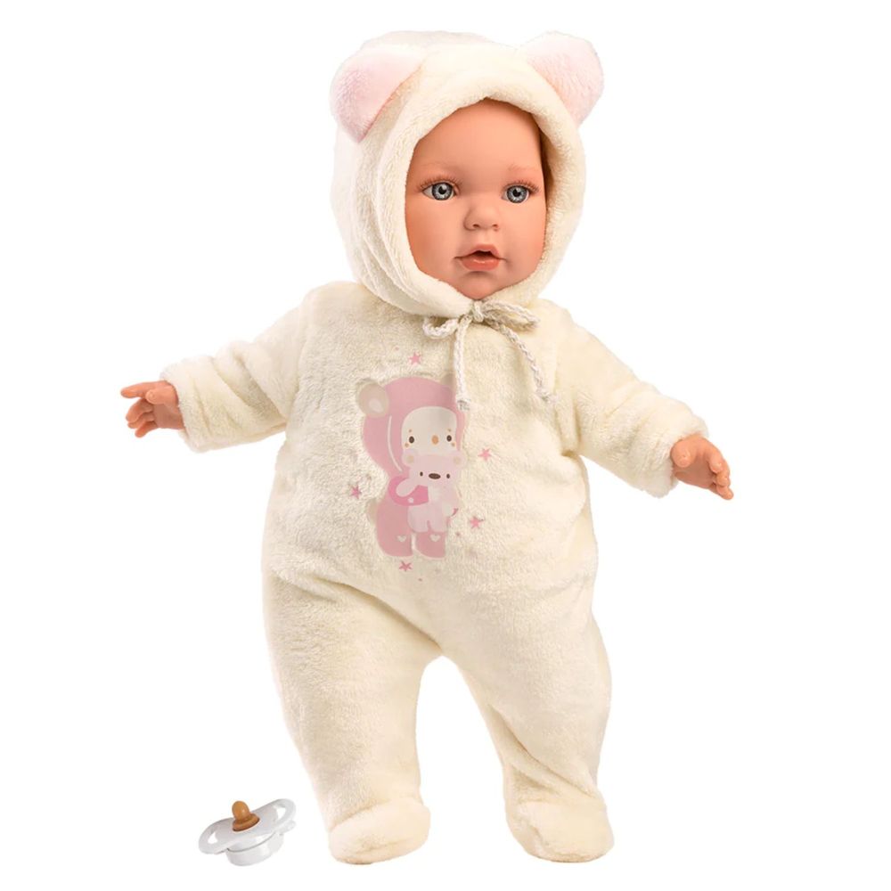Muñeca Llorens Baby Julia Osito Rosa 42cm Tipo Reborn - Promart