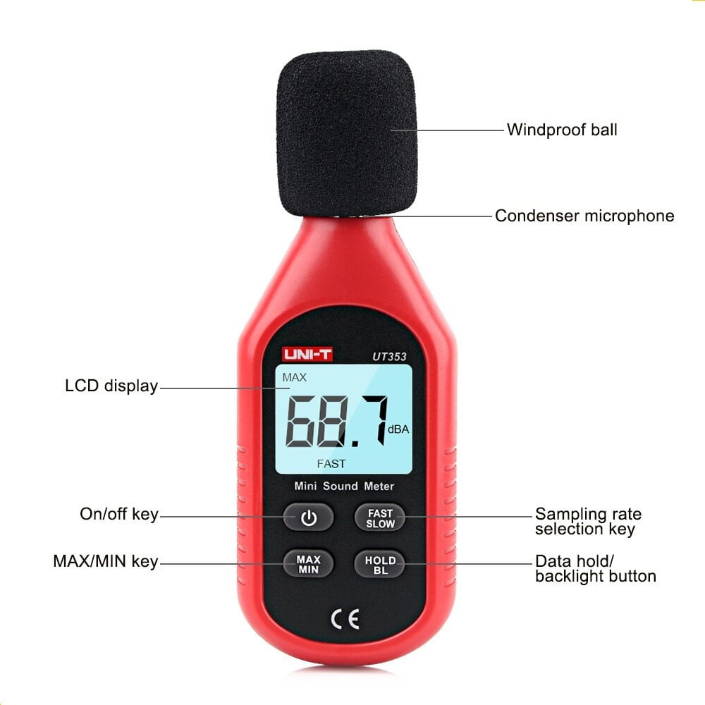 Sonómetro Medidor De Sonido Ruido Decibelímetro UNI-T UT353 - Promart