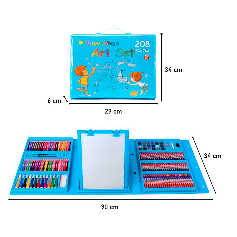 Set de Arte 208 Pzs Infantil y Niñas Azul - Promart