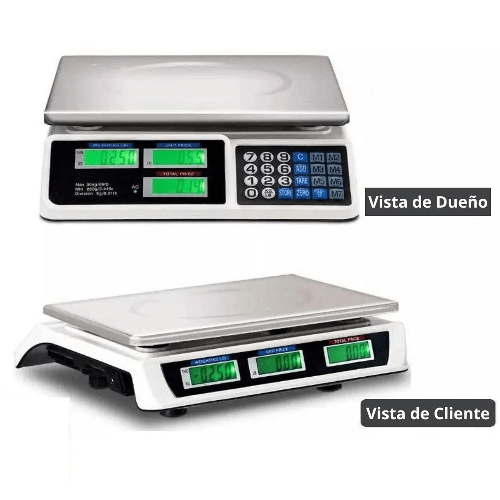 Balanza Comercial Electrónica 40 Kg Báscula Digital de Tienda Negocio ...