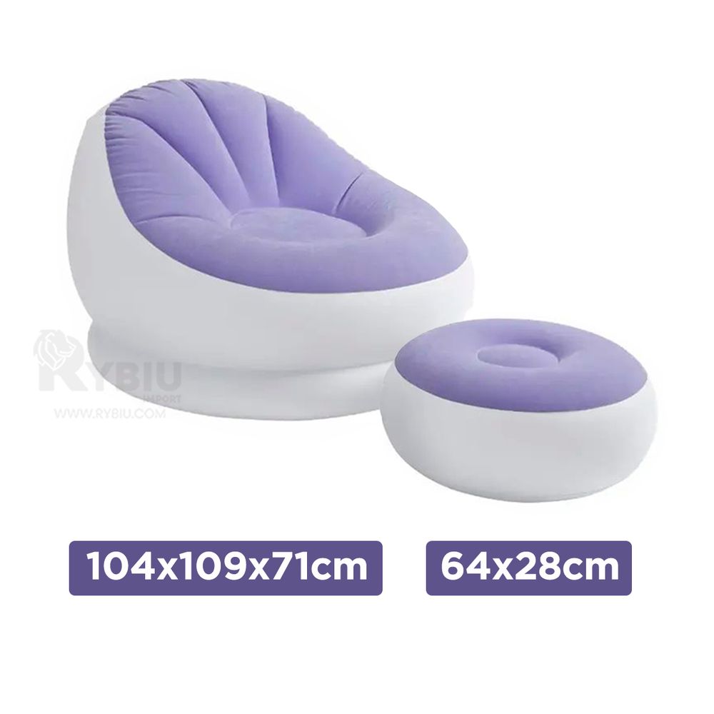 Moderno Sofa y Poof Morado para Descanso - Promart