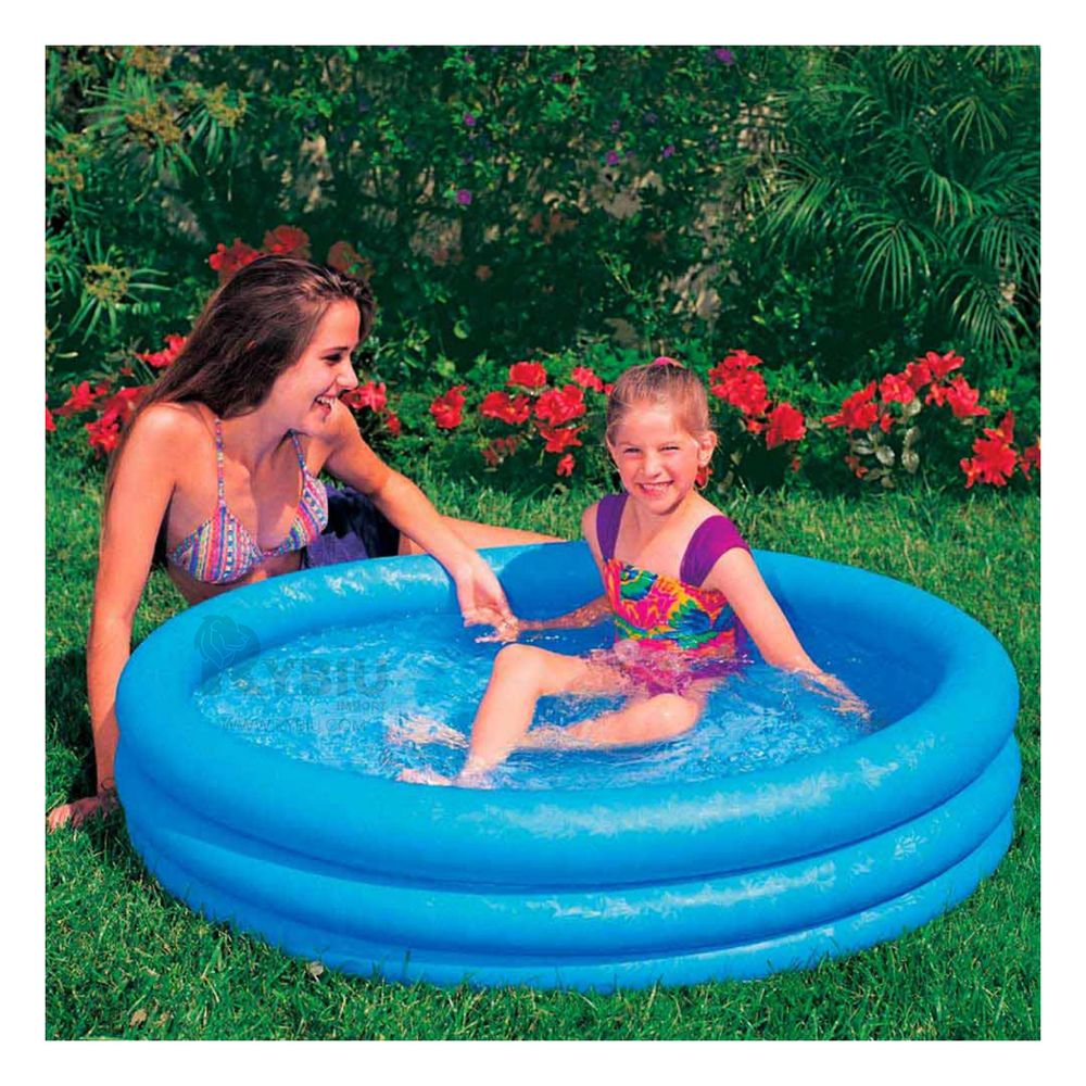 Alberca Inflable Redonda de Color Azul Cristal - Promart