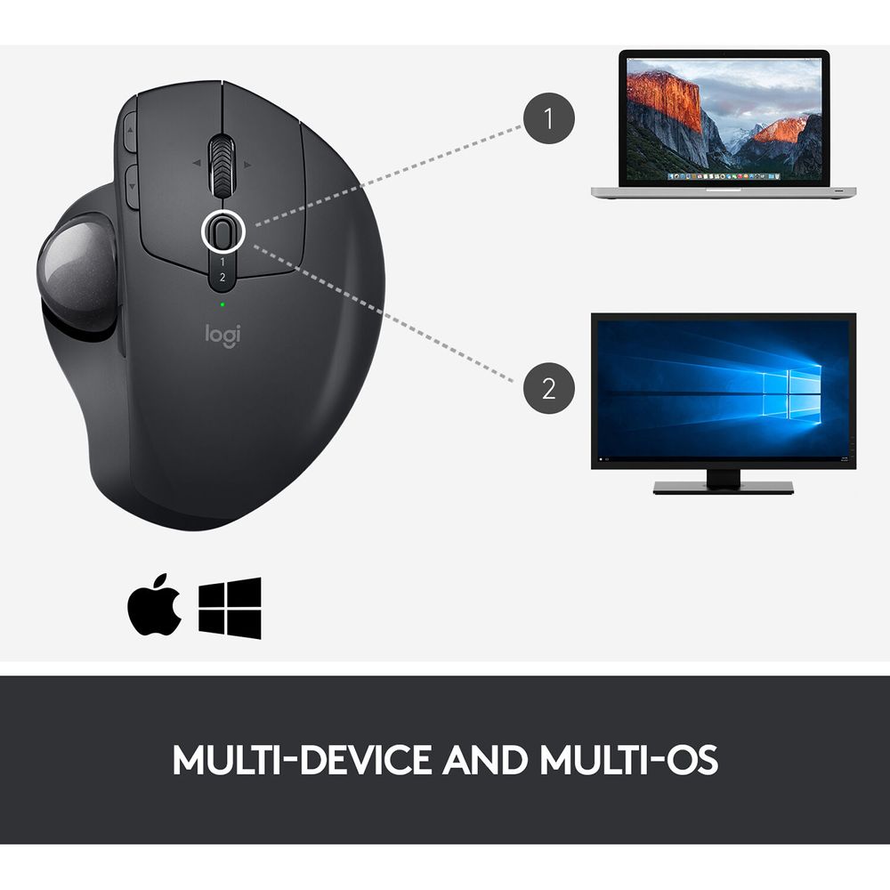Mouse Inalámbrico Logitech Mx Ergo Plus con Trackball - Promart