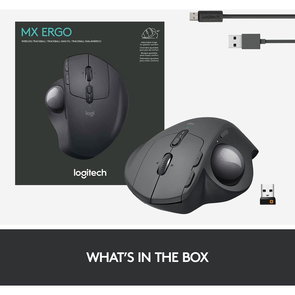 Mouse Inalámbrico Logitech Mx Ergo Plus con Trackball - Promart