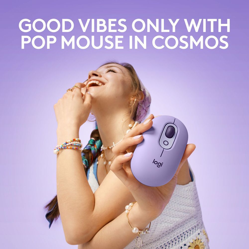 Mouse Inalámbrico Bluetooth Logitech Pop Silent Cosmos - Promart